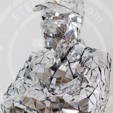 Mirror man dance costume with cap for performances - by ETERESHOP