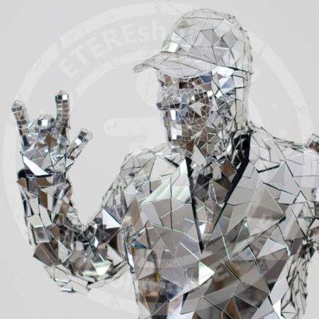Mirror man dance costume with cap for performances - by ETERESHOP