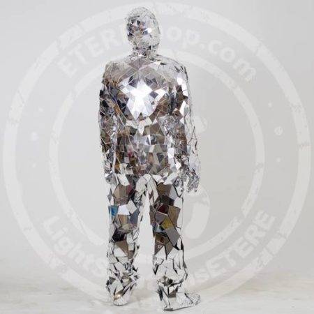 Mirror man dance costume with cap for performances - by ETERESHOP