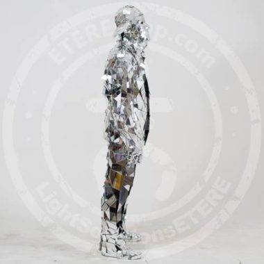 Mirror man dance costume with cap for performances - by ETERESHOP