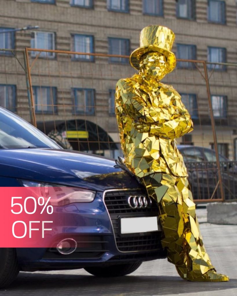 Mirror Man costumes at an affordable price - Light Solutions ETERE