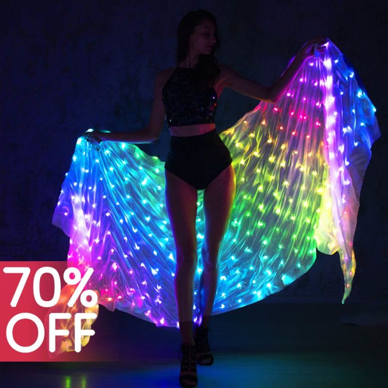 LED Belly dance wings with 500 LEDs / LED dance light up wings