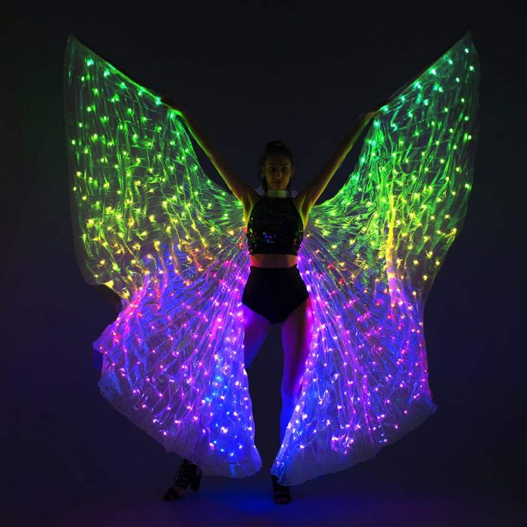 LED Belly dance wings with 500 LEDs / LED dance light up wings