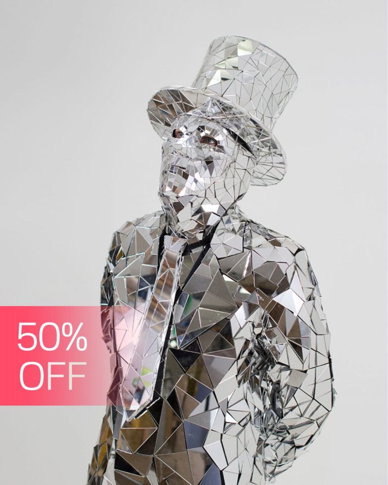 Mirror man dance costume with cap for performances - by ETERESHOP