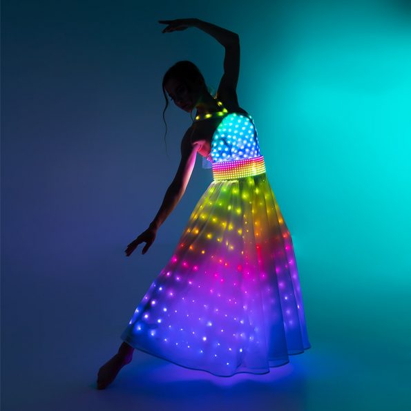 Galaxy light up clothing for dance - Fancy dress with rainbow belt