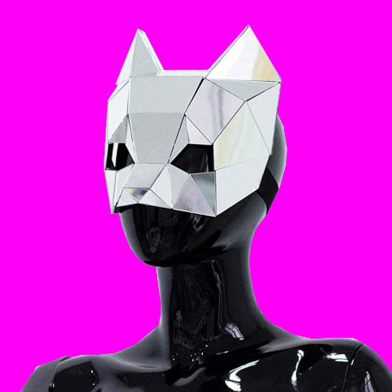 Skull Silver mirror mask/ mens masquerade rave full head edm mask ...