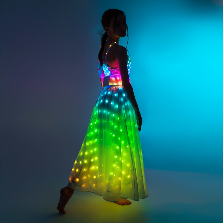 Galaxy light up clothing for dance - Fancy dress with rainbow belt