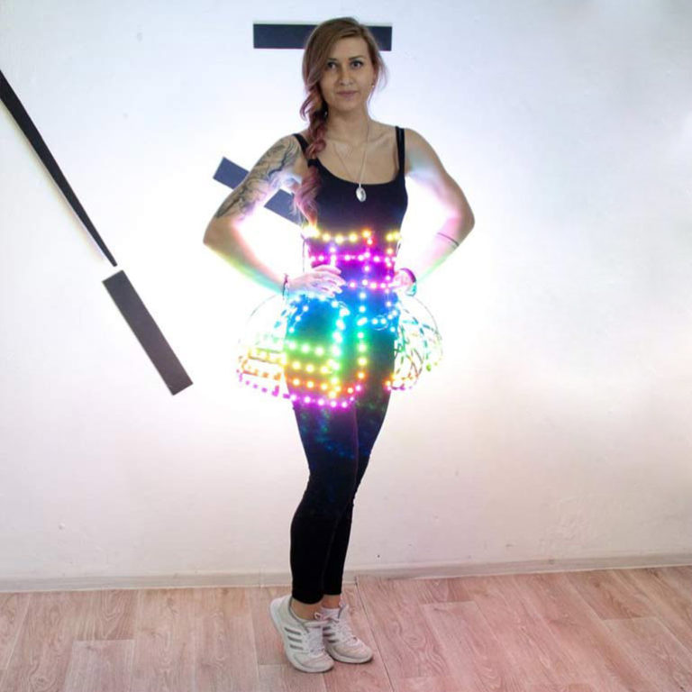Light up clothing dress for fashion and halloween - by ETERESHOP
