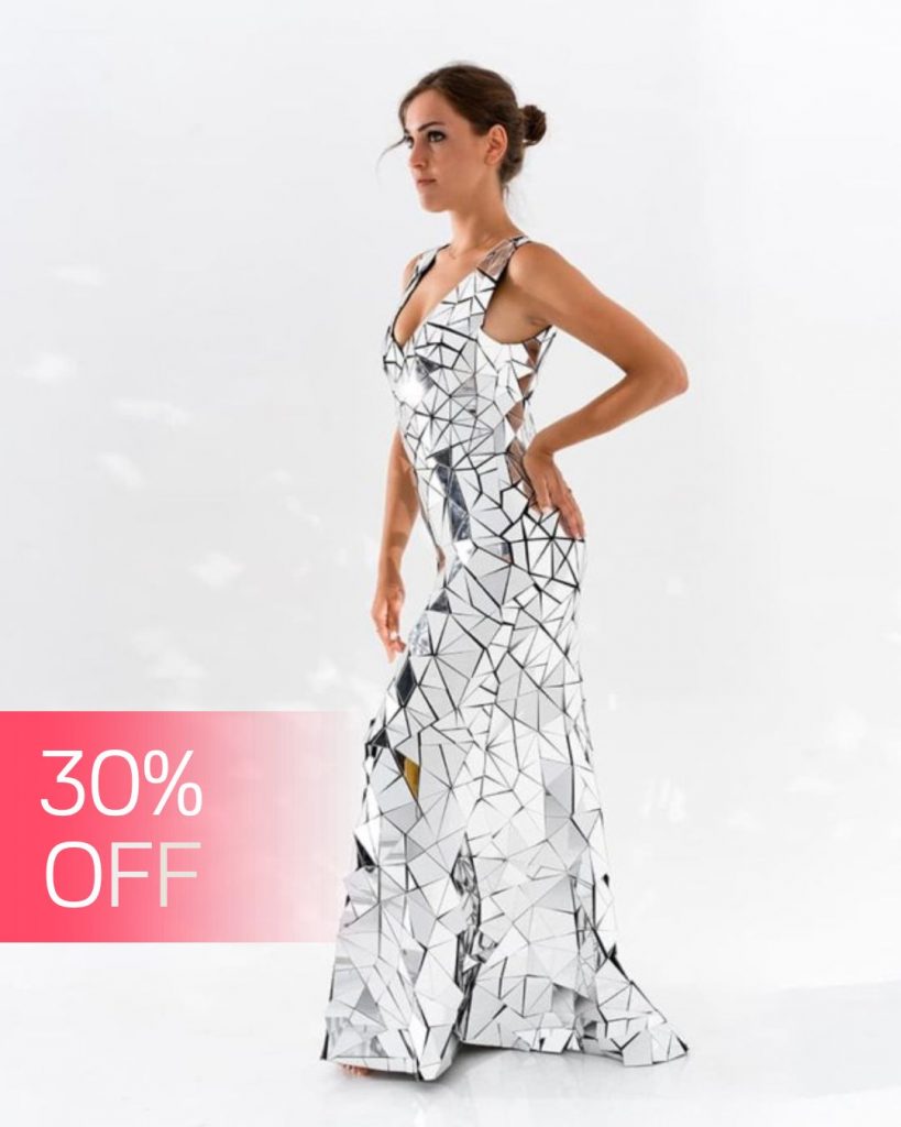 Mirror Dresses long and short for Parties and Artists - ETEREshop