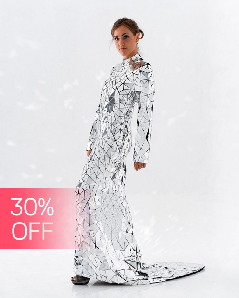 Mirror Dresses long and short for Parties and Artists - ETEREshop