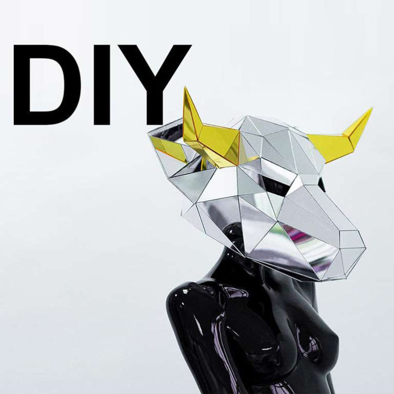 Mirror animal 3D full-face masks for Rave and party - by ETERESHOP