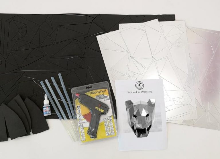 DIY 3D Mask Mirror Panther for halloween and performances - ETERE