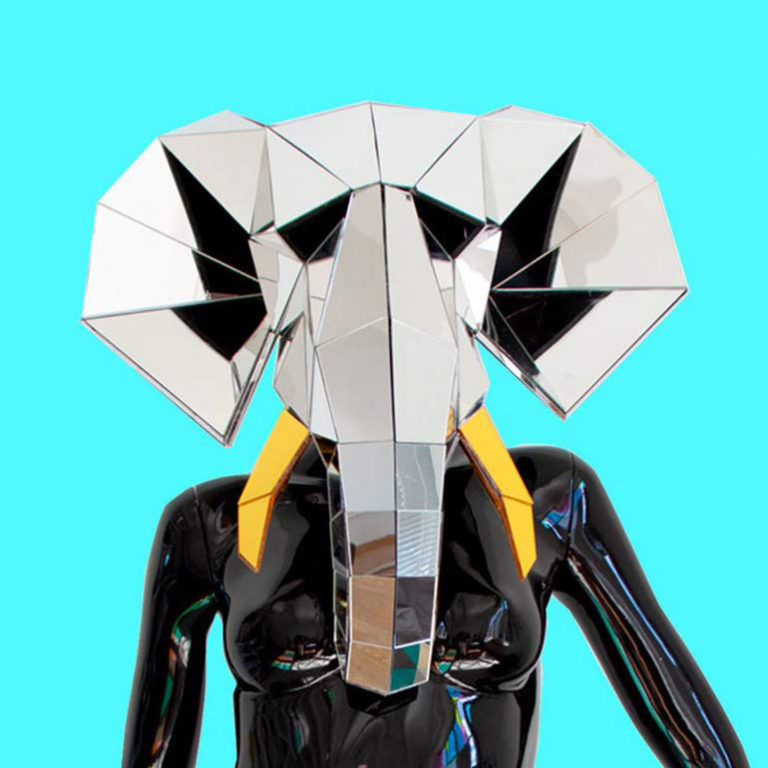 Mirror animal 3D full-face masks for Rave and party - by ETERESHOP