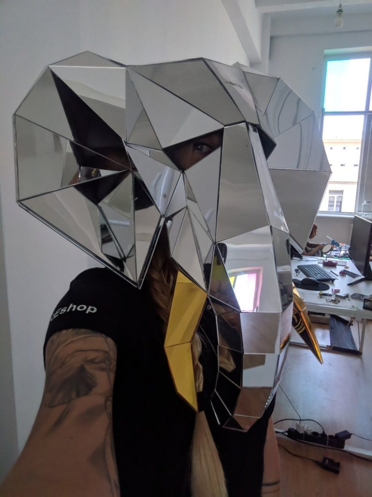 Mirror Elephant Animal Mask for shows and events - by ETERESHOP