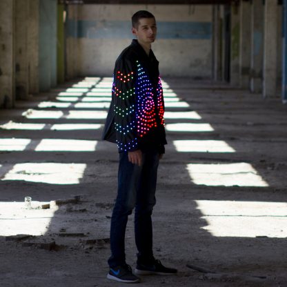 LED light up stylish custom logo jacket costume - Light Solutions ETERE ...