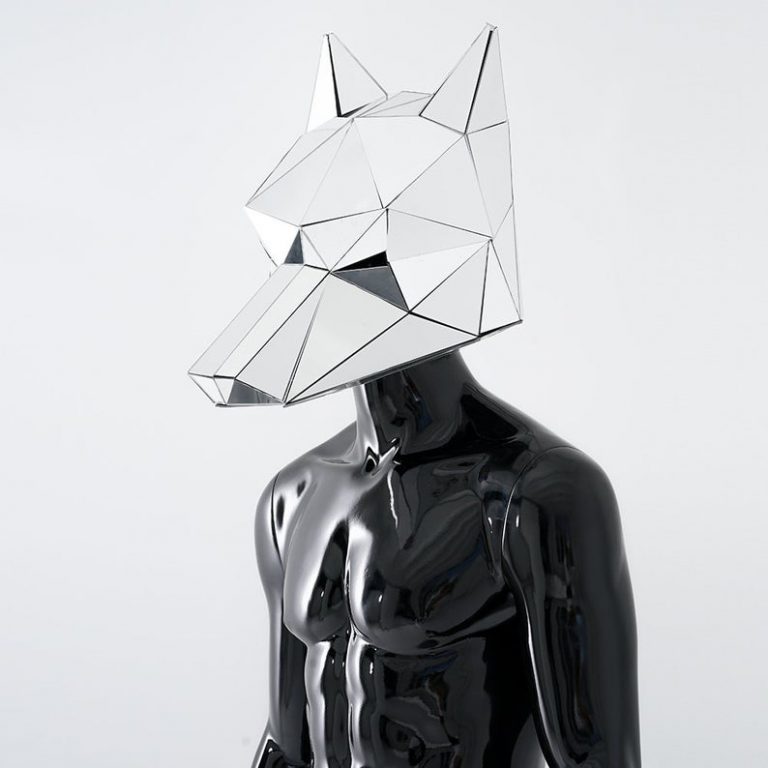 Wolf Mirror mask for parties and stage performances - by ETERESHOP