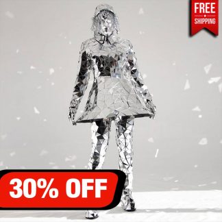 Mirror Girl glass lady animation costume dress - Light Solutions ETERE ...