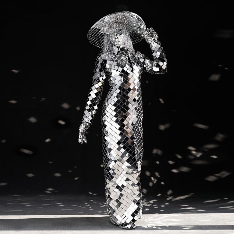 Mirror "Family" glass man animation costume suit - Square style _M30-2