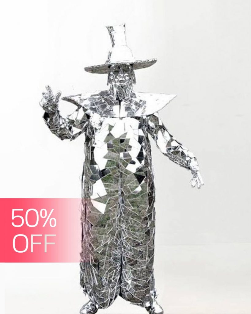 Mirror man "Wizard" glass man performance costume _M48