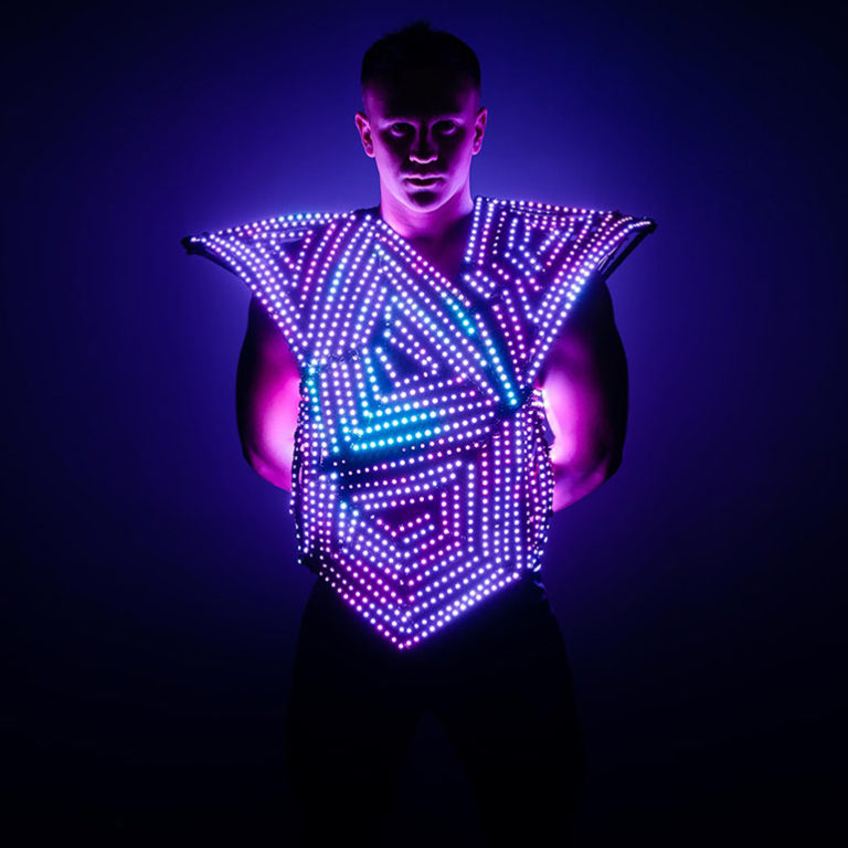 Programmable Led Jackets with lights for shows, parties and festivals