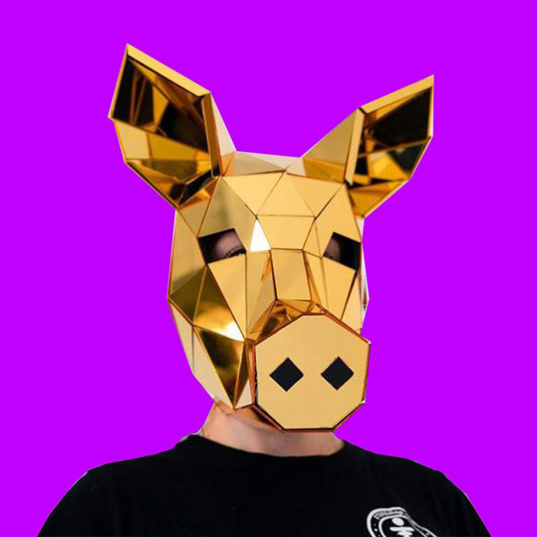 Mirror animal 3D full-face masks for Rave and party - by ETERESHOP