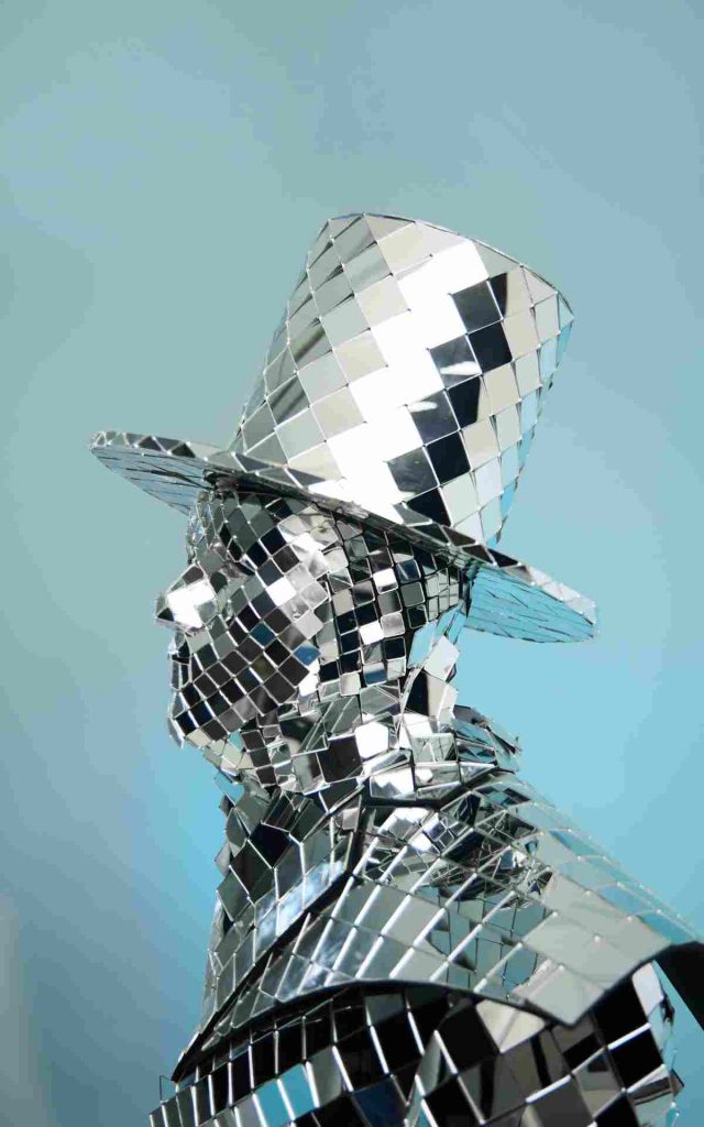 Glitter Sparkly Mirror stilt walker costume _M11 - by ETERESHOP