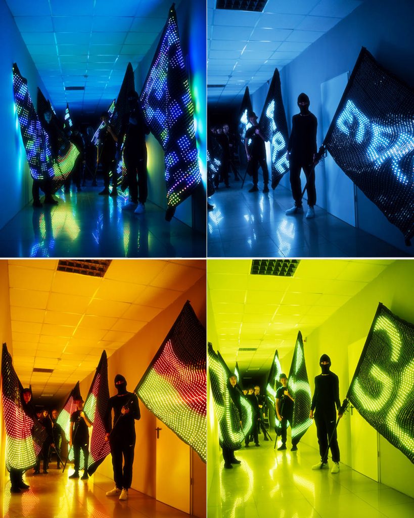 LED Light Up Flag with 2520 LEDs for shows and events - by ETEREshop