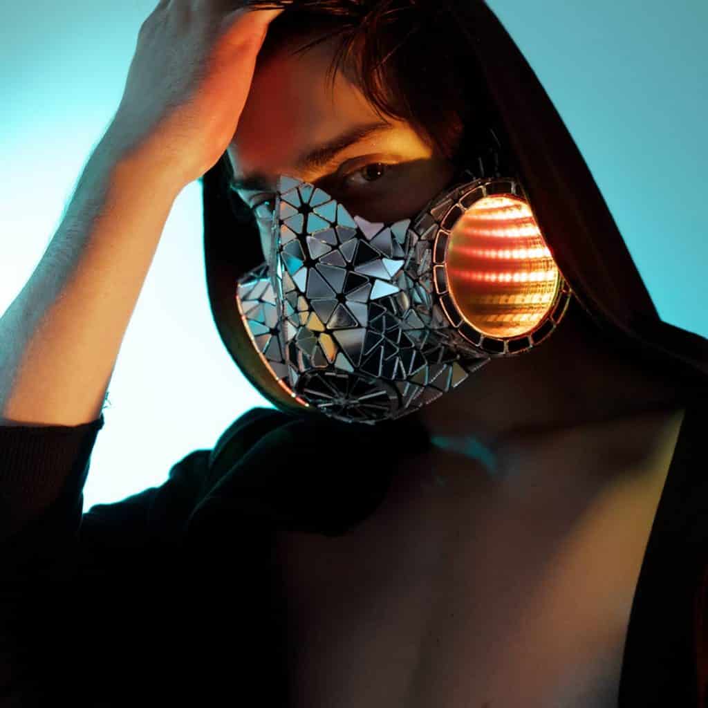 Dj Mirror Infinity Mask - LED Respirator _N10 for events - by ETERESHOP