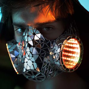 Dj Mirror Infinity Mask - LED Respirator _N10 for events - by ETERESHOP