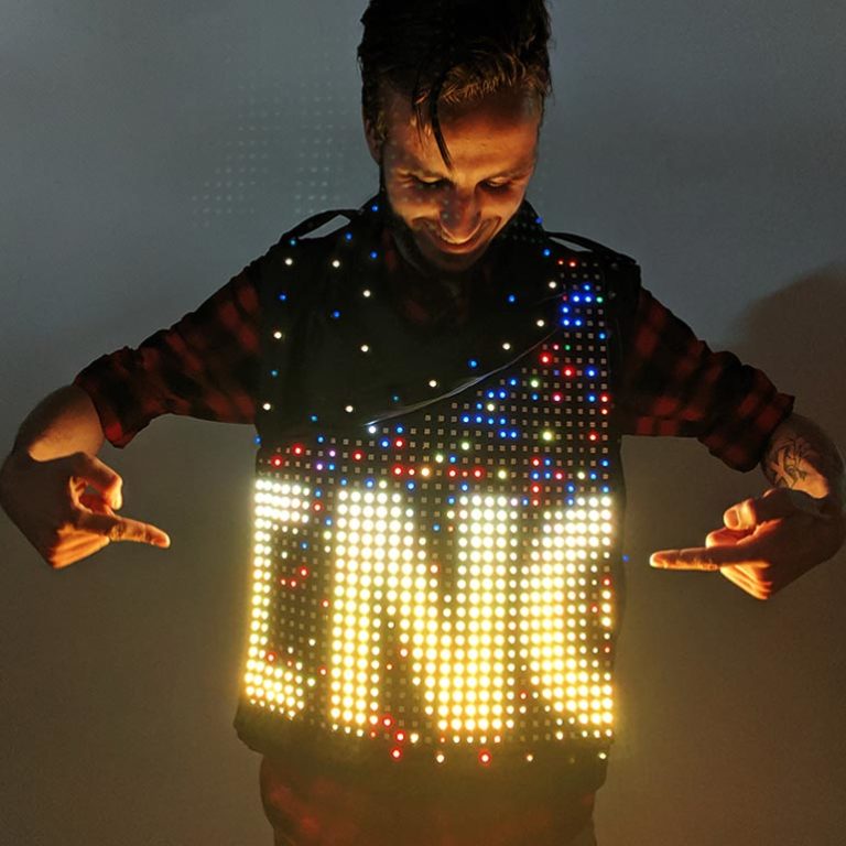 Festival wear LED light up festival musician vest _P02 - Light ...