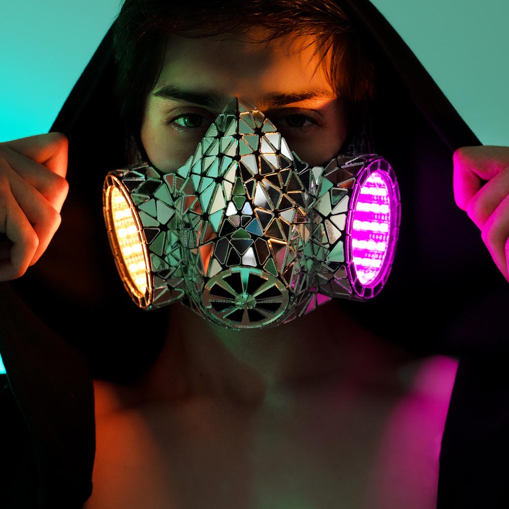 Mirror Masks , mirror custom rave masks and mirror masks for halloween