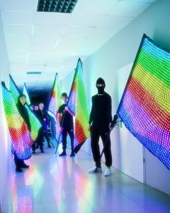 LED Light Up Flag with 2520 LEDs for shows and events - by ETEREshop