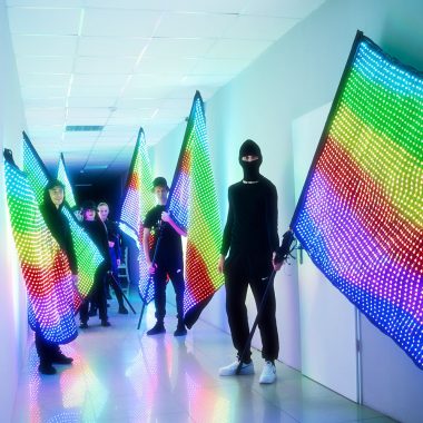 LED Light Up Flag with 2520 LEDs for shows and events - by ETEREshop