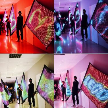 LED Light Up Flag with 2520 LEDs for shows and events - by ETEREshop