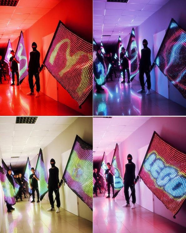 LED Light Up Flag with 2520 LEDs for shows and events - by ETEREshop