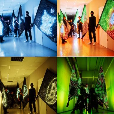 LED Light Up Flag with 2520 LEDs for shows and events - by ETEREshop