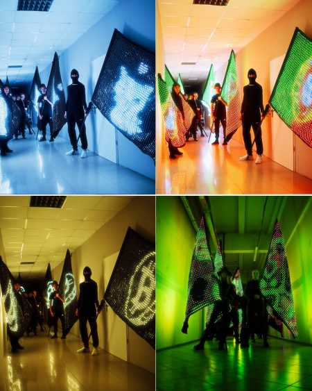 LED Light Up Flag with 2520 LEDs for shows and events - by ETEREshop