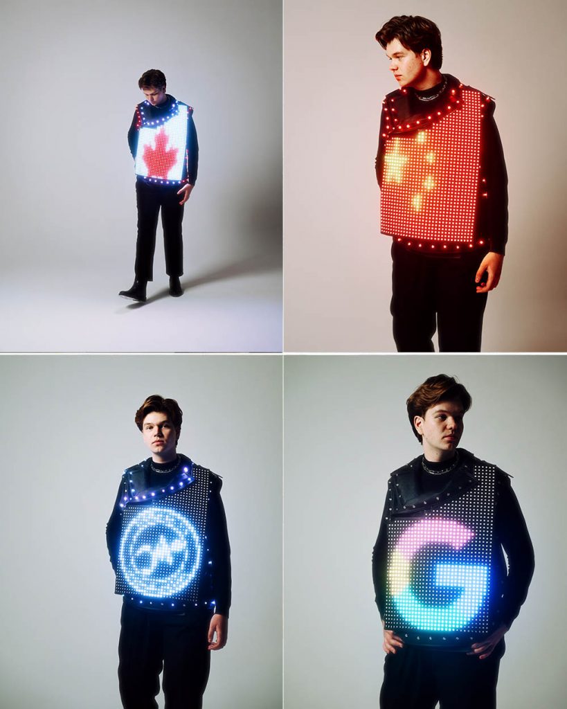 Festival Men's LED Vest with light up a Screen - by ETERESHOP