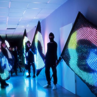 LED Light Up Flag with 2520 LEDs for shows and events - by ETEREshop