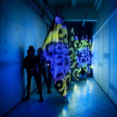 LED Light Up Flag with 2520 LEDs for shows and events - by ETEREshop