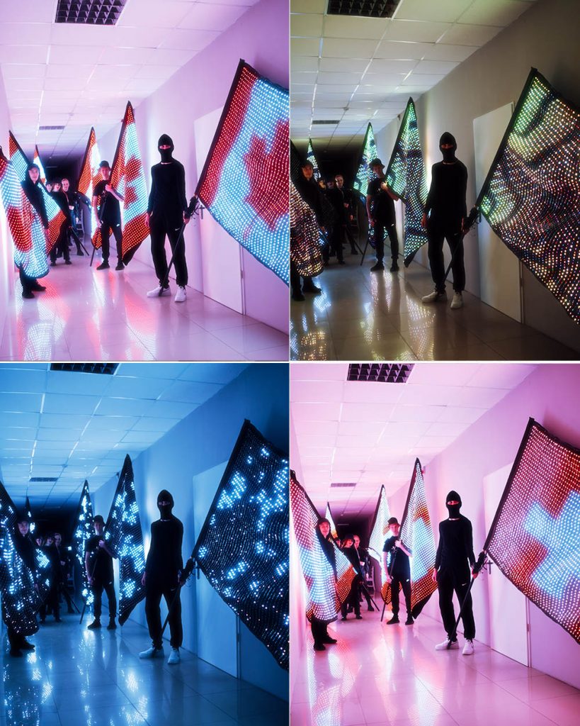 LED Light Up Flag with 2520 LEDs for shows and events - by ETEREshop