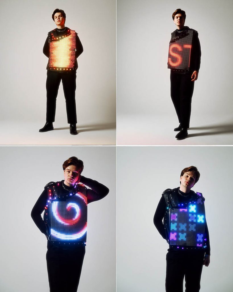 Festival Men's LED Vest with light up a Screen - by ETERESHOP