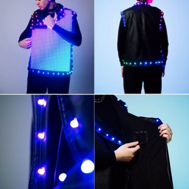 Festival Men's LED Vest with light up a Screen - by ETERESHOP