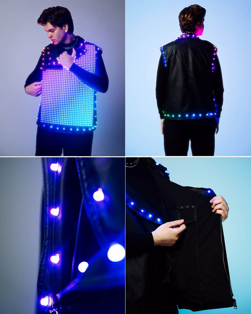 Festival Men's LED Vest with light up a Screen - by ETERESHOP