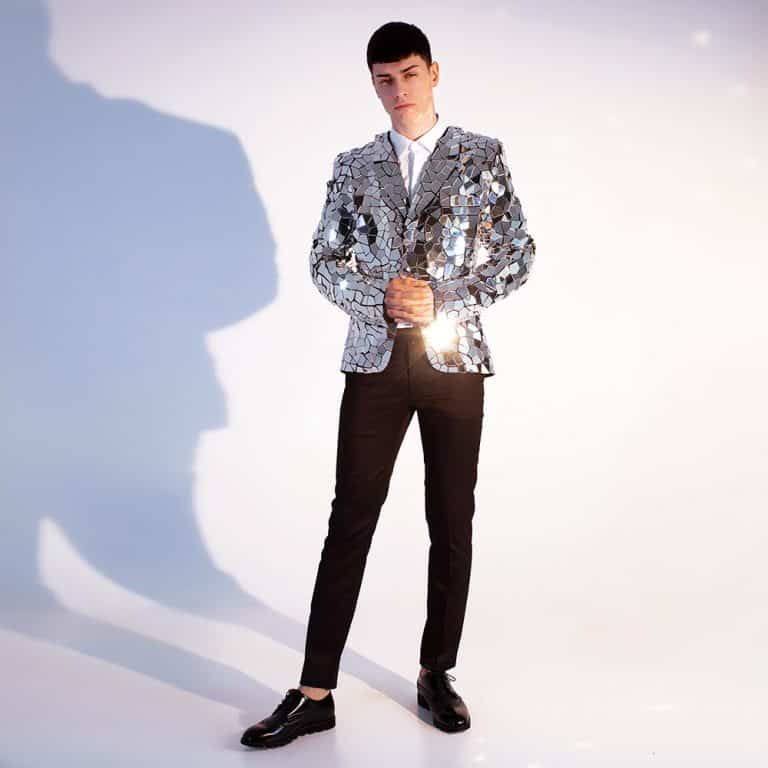 Mirror Silver men's Jacket Broken Mirror Style - by ETEREshop