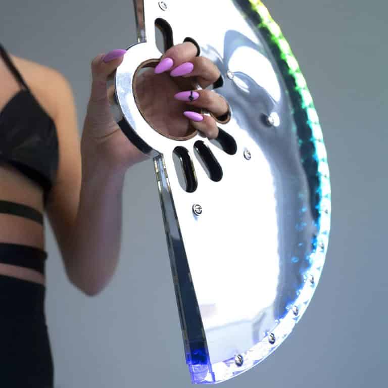 Smart LED Light Fans with Mirrored Plastic Covering _H45