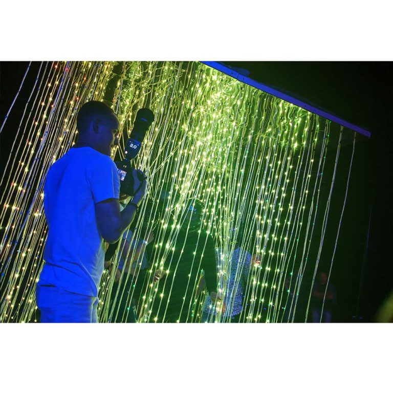 3D LED light up Cube installation. Animation cube 4100 LEDs - ETERE