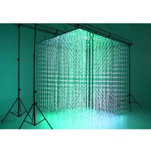 3D LED light up Cube installation. Animation cube 4100 LEDs - ETERE