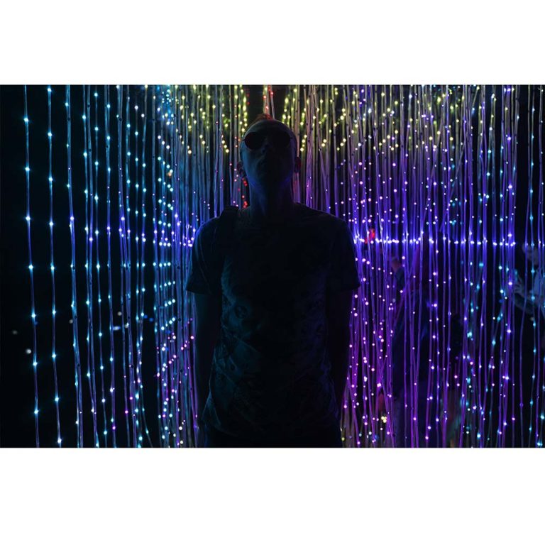 3D LED light up Cube installation. Animation cube 4100 LEDs - ETERE