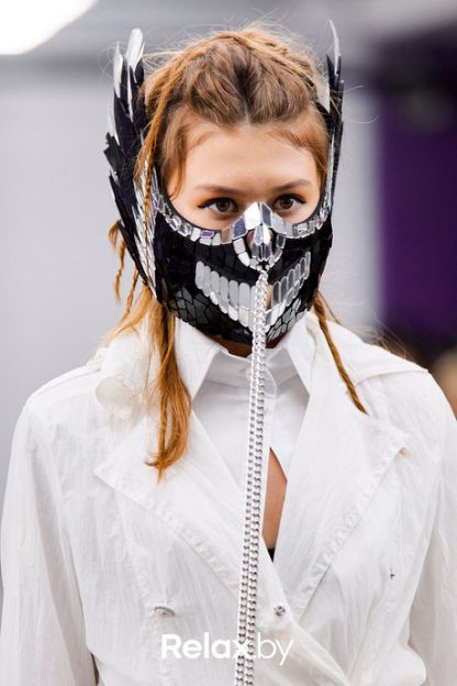 Festival Wear Silver and Black Disco Ball Glitter Sparkly Mirror Mask ...